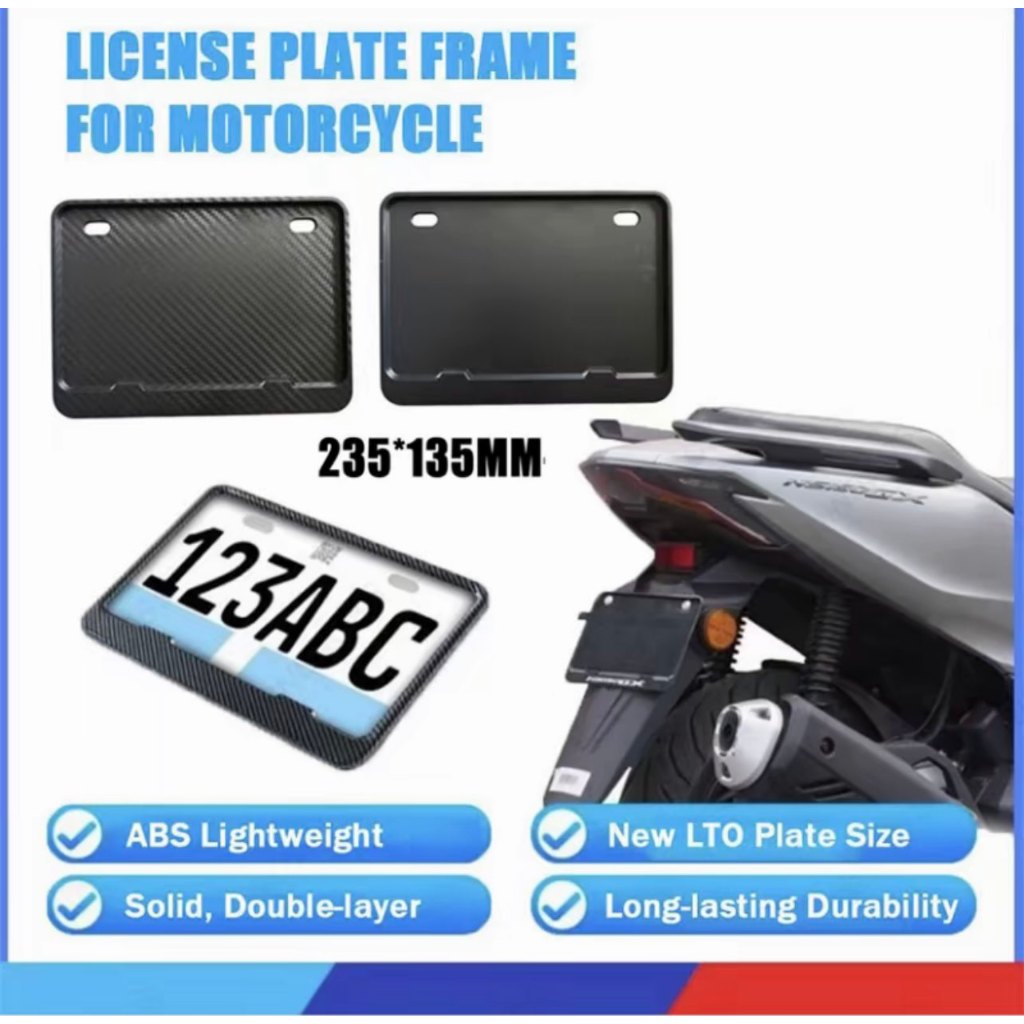 1Pc Motorcycle Plate Holder Protector Plate Cover Universal New LTO ...