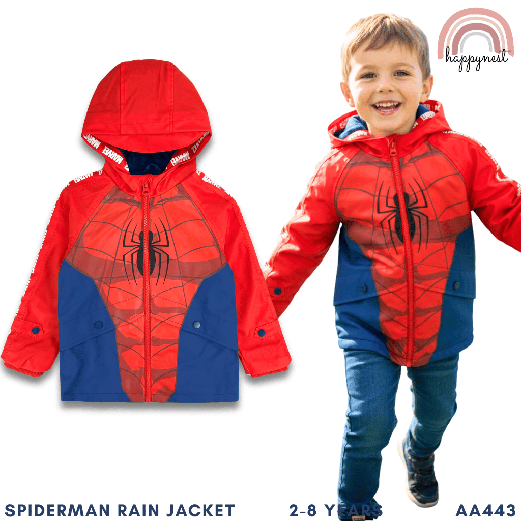Spider-Man Rain Jacket Hoodie (2-8Y) | AA443 | Shopee Philippines