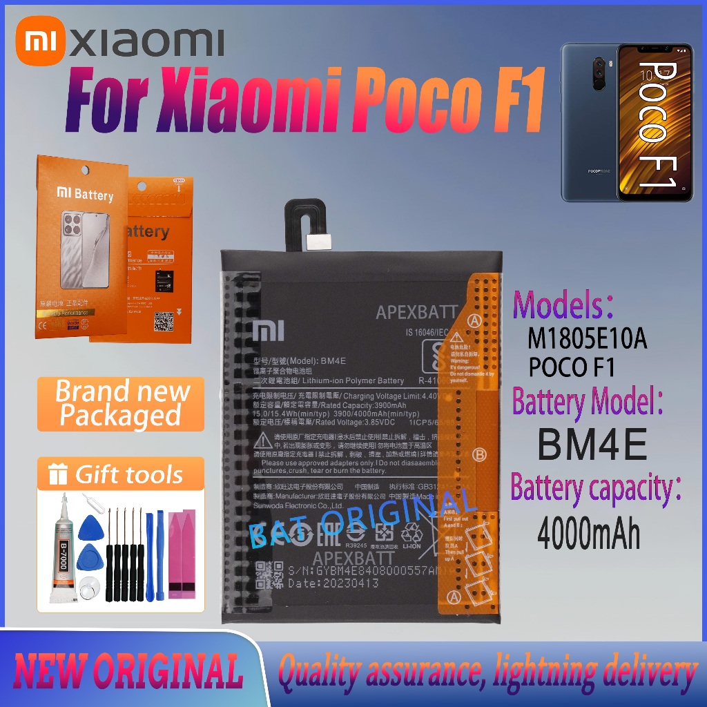 APEXBATT New BM4E Battery for Xiaomi Poco F1 M1805E10A, POCO F1 Mobile ...