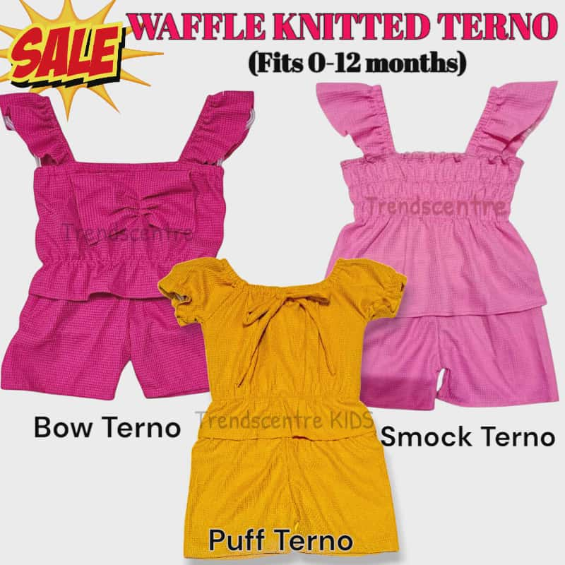 Terno Girls Knitted Cute Coords for Baby Girl Butterfly Blouse and ...