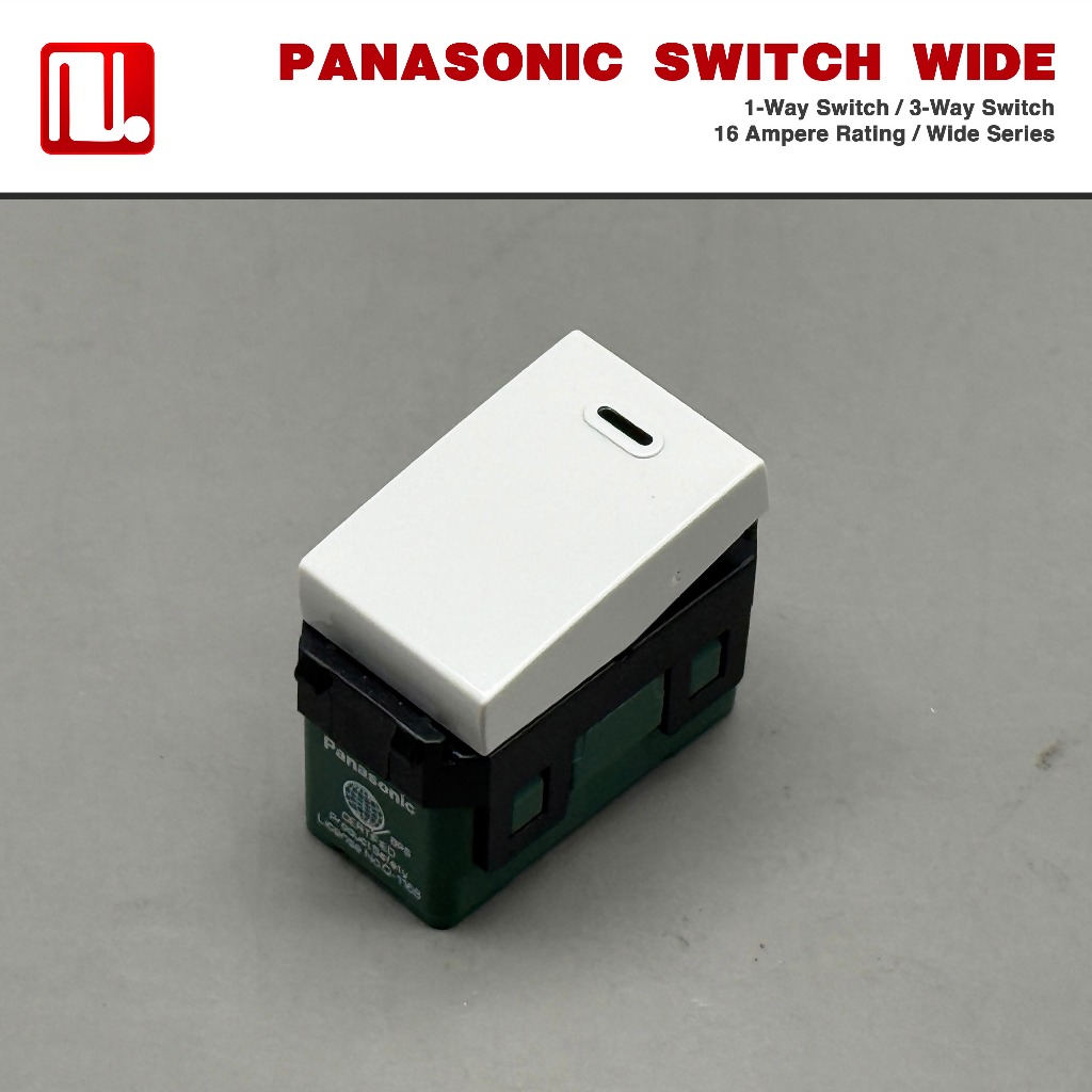 Panasonic Switches Wide Series / 1-Way Switch / 3-Way Switch | Shopee ...