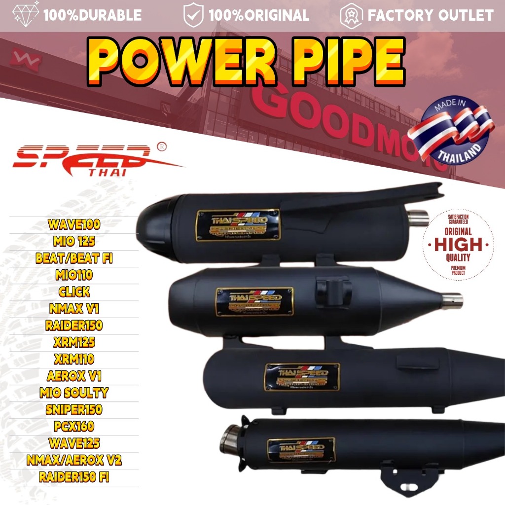 POWER PIPE XRM110 CLICK XRM125 NMAX MIO RUSI PCX PIPE ( THAI-SPEED ...