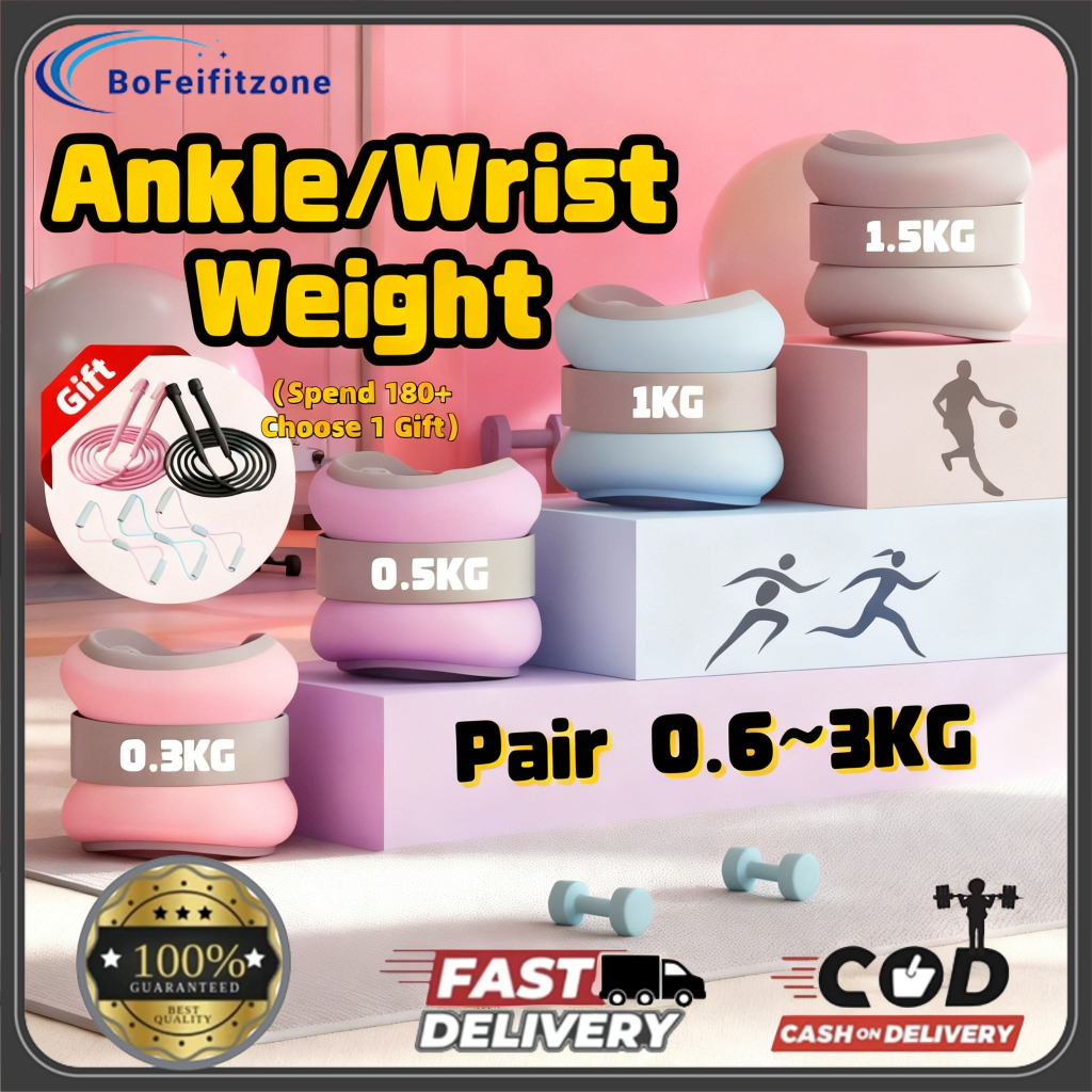 【Free shipping】Ankle Weights 0.6KG~3KG Adjustable Wrist Weights for ...