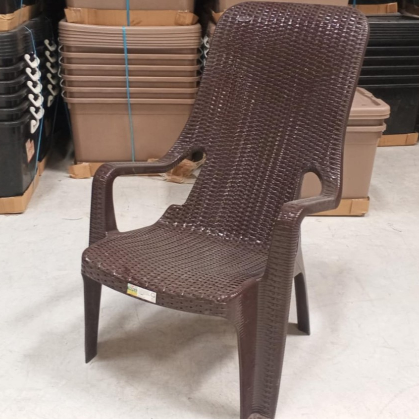 CHAIR/UPUAN (#551) ZOOEY PLASTIC RATTAN HIGH BACK CHAIR | Shopee ...