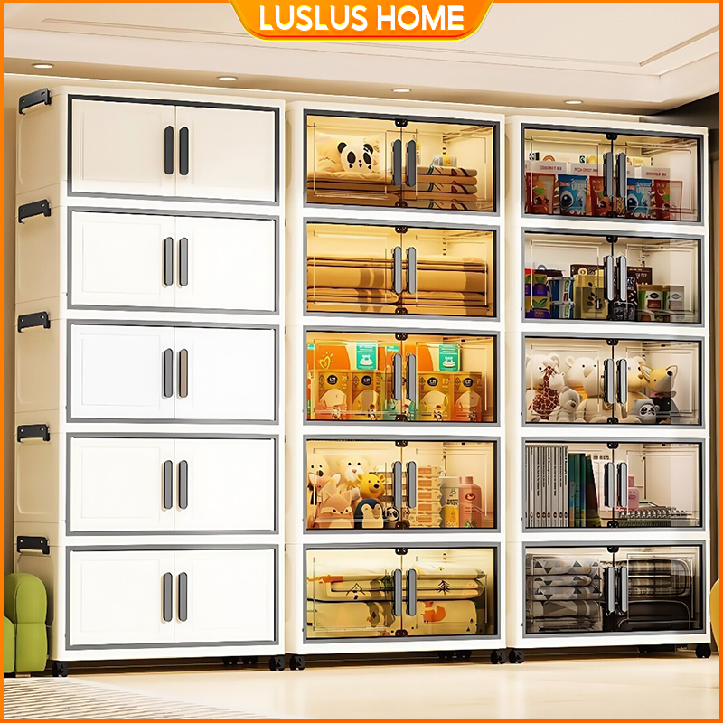 LUS Transparent Storage Cabinet Durable Home Organizer Drawer Cabinet ...
