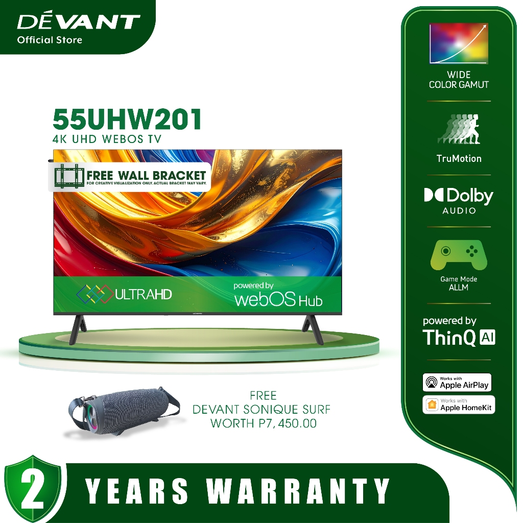 DEVANT 55UHW201 55 inch UHD webOS TV - Netflix, YouTube, Disney+ and ...