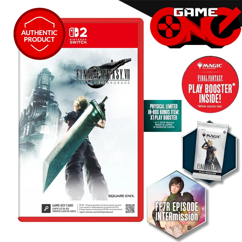 Nintendo Switch 2 Final Fantasy VII Remake Intergrade - Game Key Card ...
