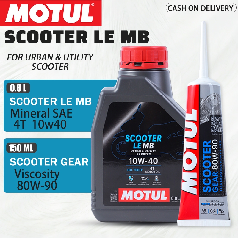 Motul Scooter Oil 800ml 4T 10w40 Mineral-LE MB Grade For Mio i 125 ...