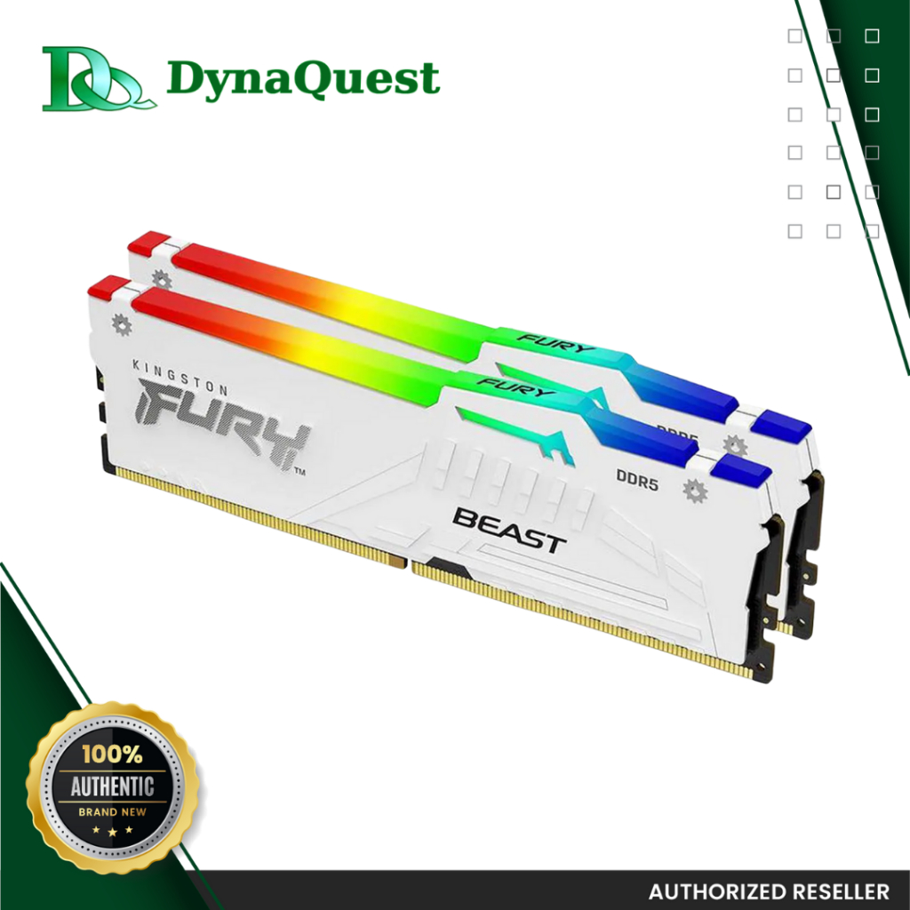 Kingston Fury Beast RGB 64GB Dual White DDR5 6400MTs CL32-39 1.40v ...