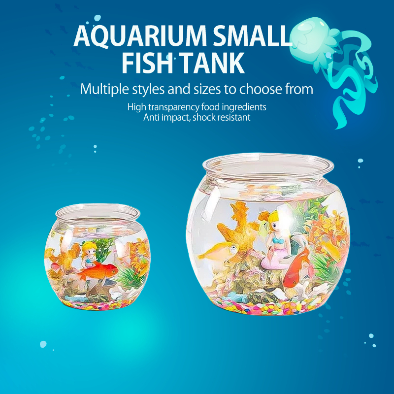 Hight-Transparent Aquarium Small Fish Tank Plastic Fish Bowl ...