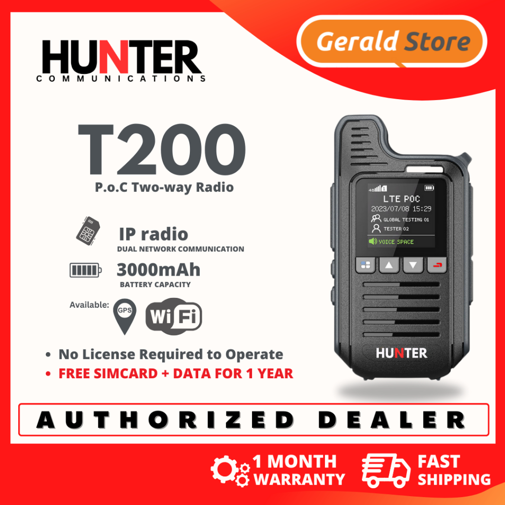 Hunter T200 Mini PoC Radio with Wifi and GPS | Shopee Philippines
