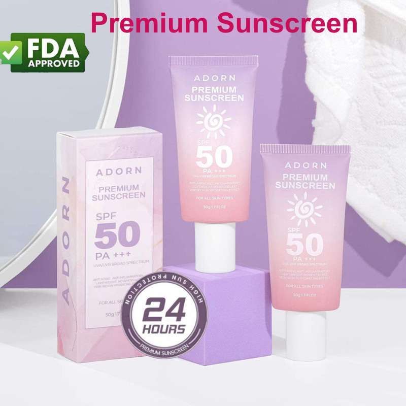 ORIGINAL ADORN Premium Sunscreen SPF 50 PA+++ UVA UVB Broad Spectrum ...