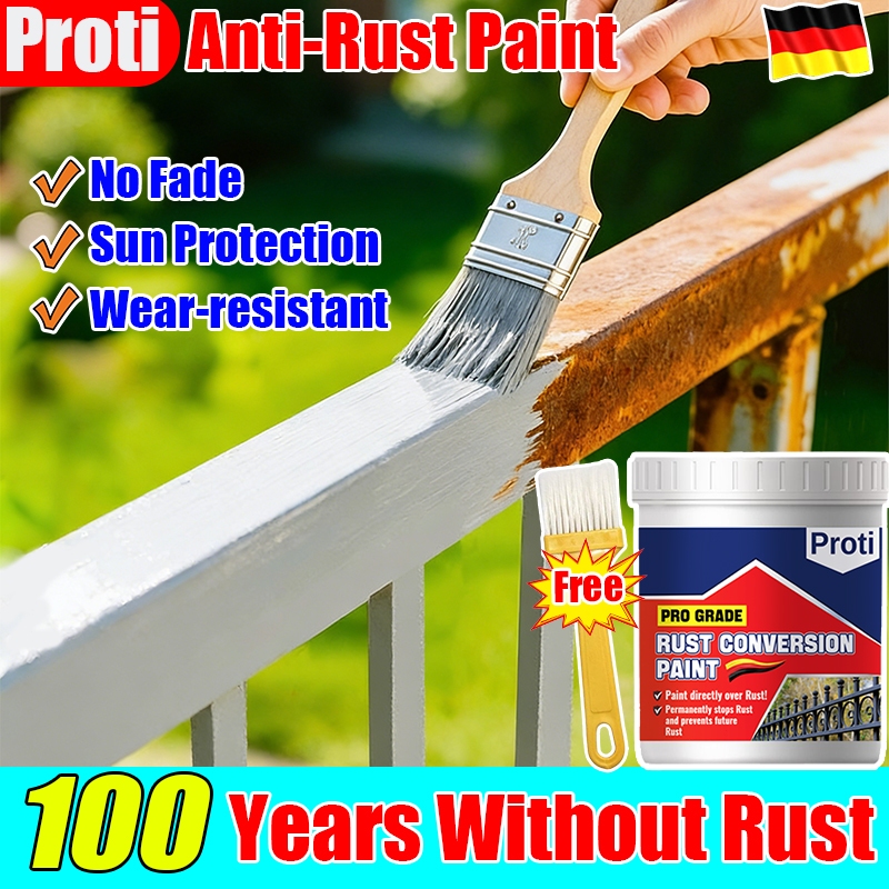German Anti Rust Paint With Brush No Need Primer For Rusty Metal Steel ...