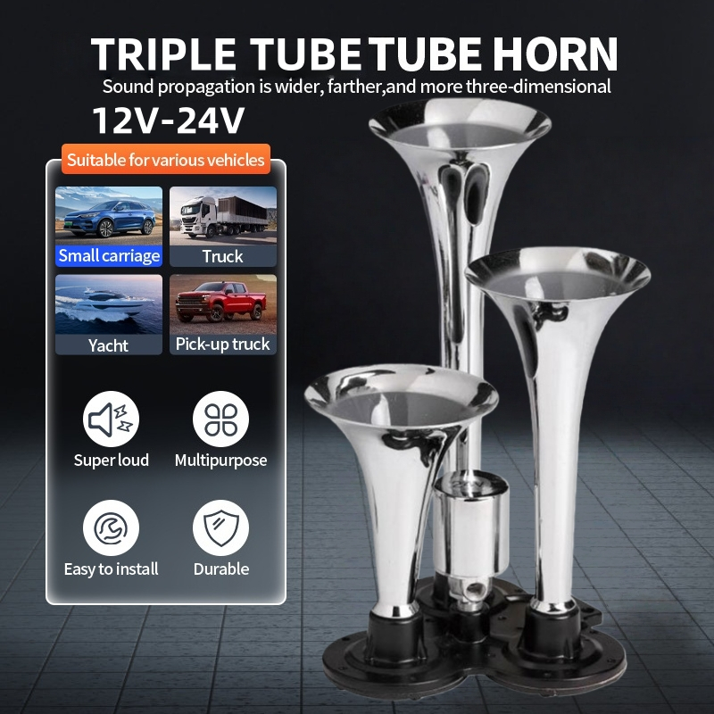 800DB 12V 24V super loud Three barreled air horn truck train car Air ...