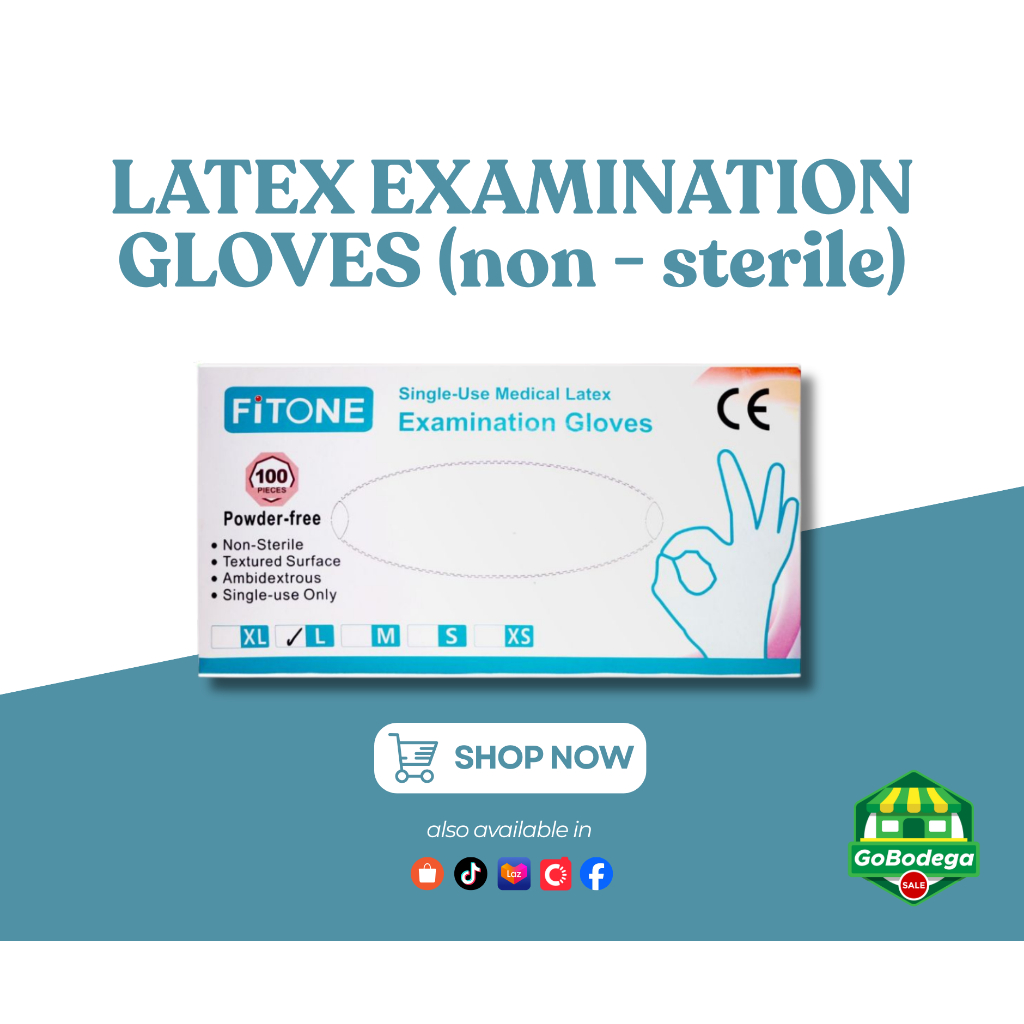 LATEX EXAMINATION GLOVES (non - sterile) | Shopee Philippines