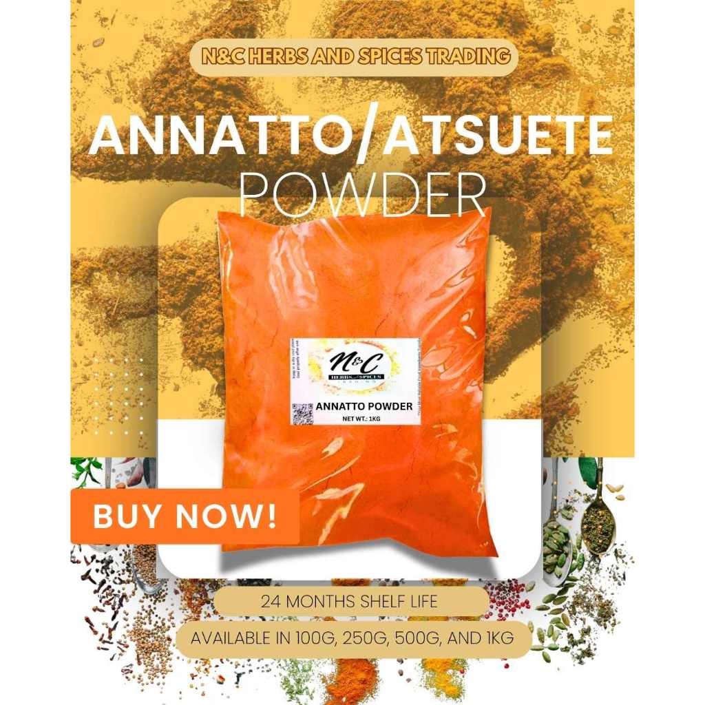 Atsuete Powder / Annatto Powder 100grams, 250grams, 500grams, 1kilogram ...