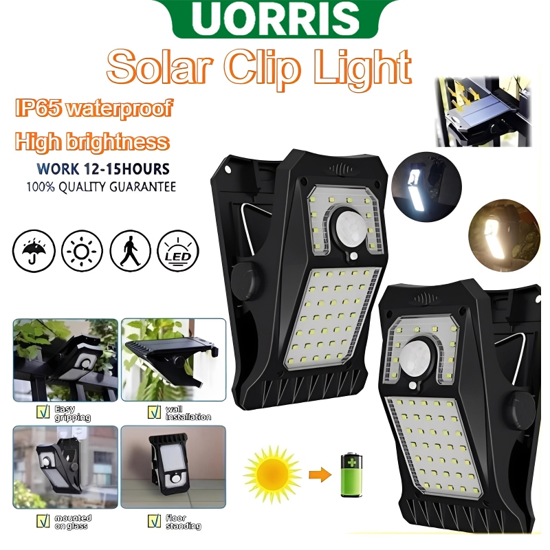 solar clip light solar light outdoor waterproof IP67 solar garden light ...
