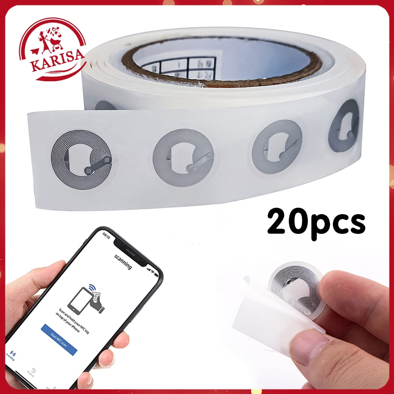 20Pcs NFC 213 RFID Stickers High Frequency Chip Electronic Label Tag ...