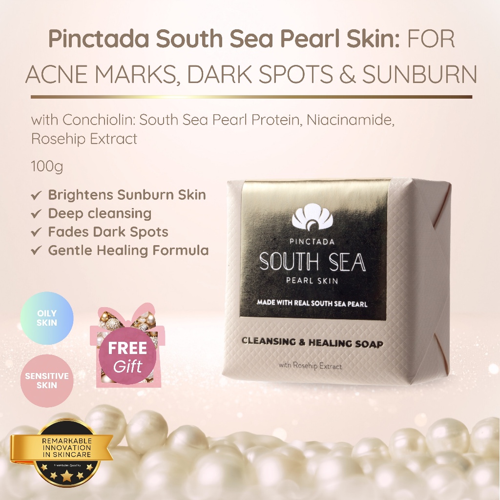 Pinctada Pearl Healing Soap for Sunburn, Dark Spots & Blemishes with ...