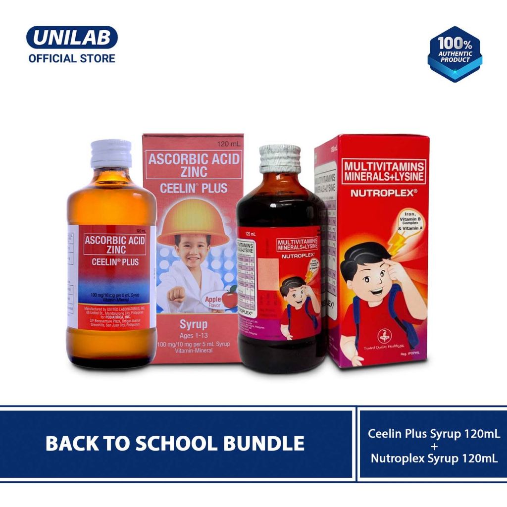 Back to School Bundle: Ceelin Plus Syrup 120mL + Nutroplex Syrup 120mL ...