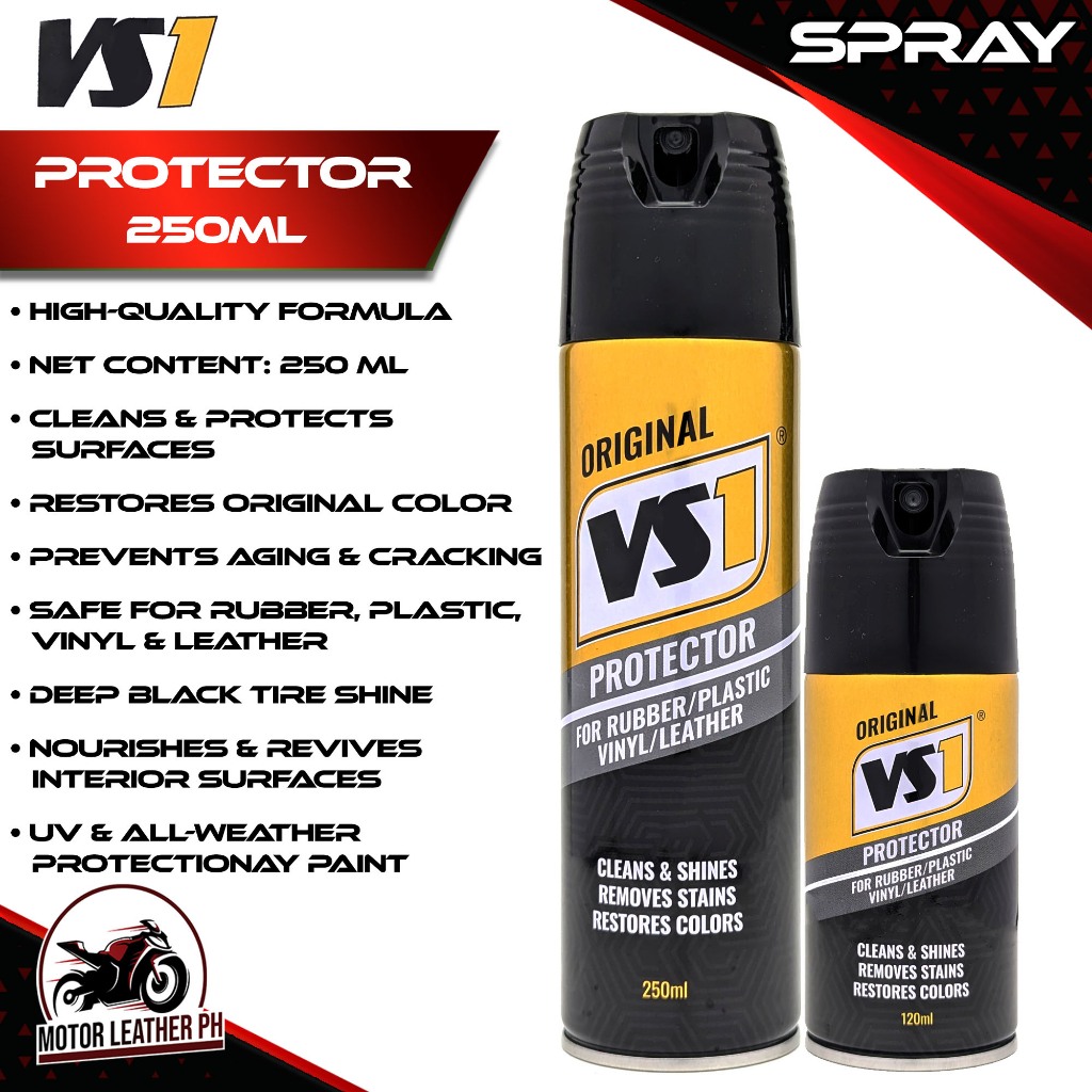 VS1 Protector Spray 120m/250ml – Rubber, Plastic, Vinyl & Leather ...