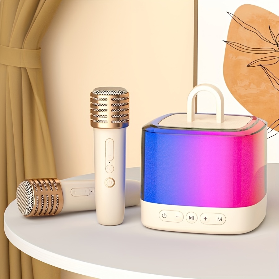 Bluetooth Karaoke Speaker with 2 Wireless Microphones – Portable ...