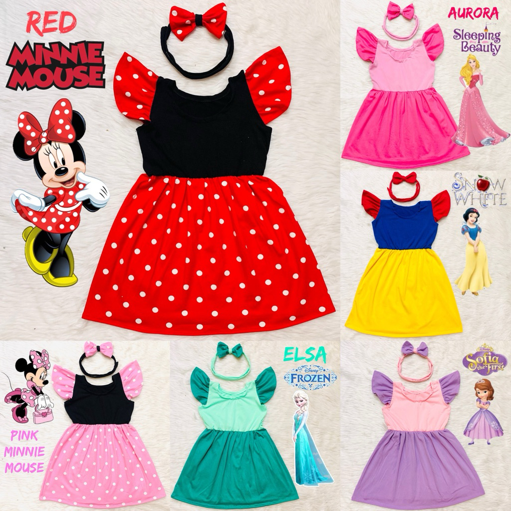 VHR Princess Inspired w/ Turban Kids Dress Baby Adult Mini Minnie Mouse ...