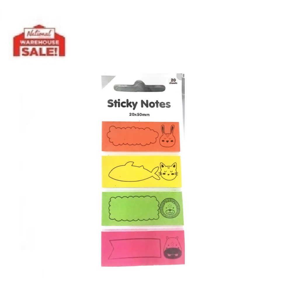 STICKY NOTES INDEX STRIPS 4X50X20MM 4COLORS 20S | Shopee Philippines