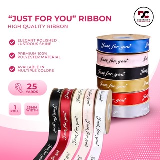 25 Yards “Just for You” Ribbon | 2.5cm Gift Wrapping Ribbon | Flower ...