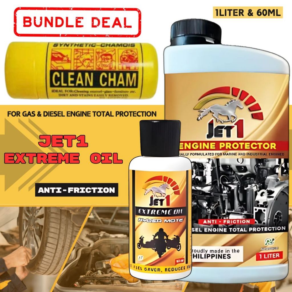 Jet 1 Extreme Oil Engine Protector (1Liter+60ml) Reduces Engine Wear ...