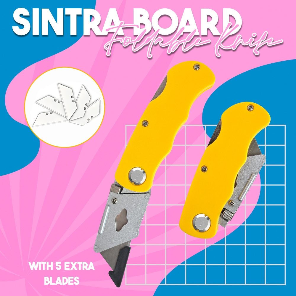 Sintra Board Foldable Utility Knife with 5 Extra Blades Compact Size ...