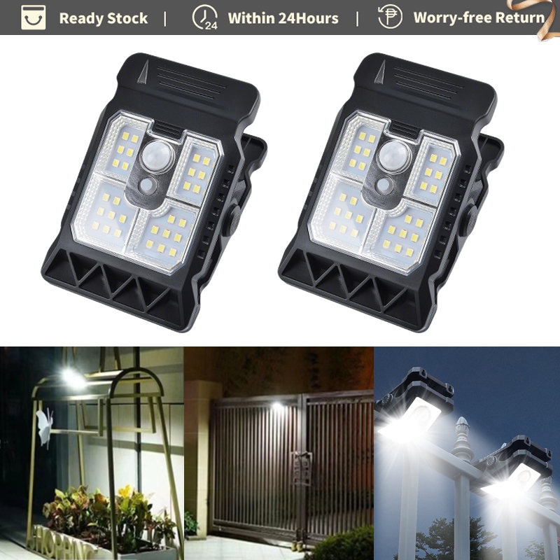 Solar Clip Light Outdoor Portable Garden Light Waterproof Motion Sensor ...