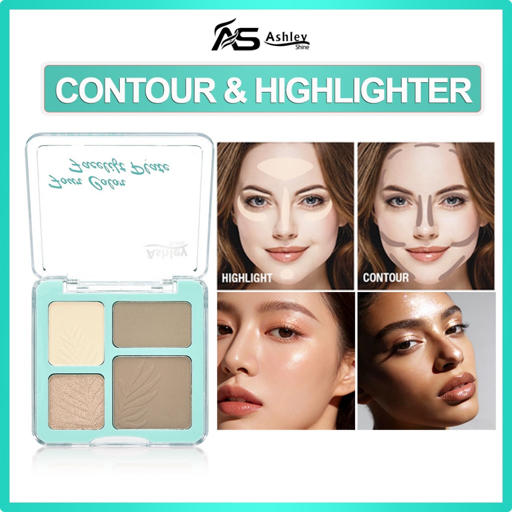Ashley Shine Face Makup Contour&Highlight Palette 12g Highlighter ...