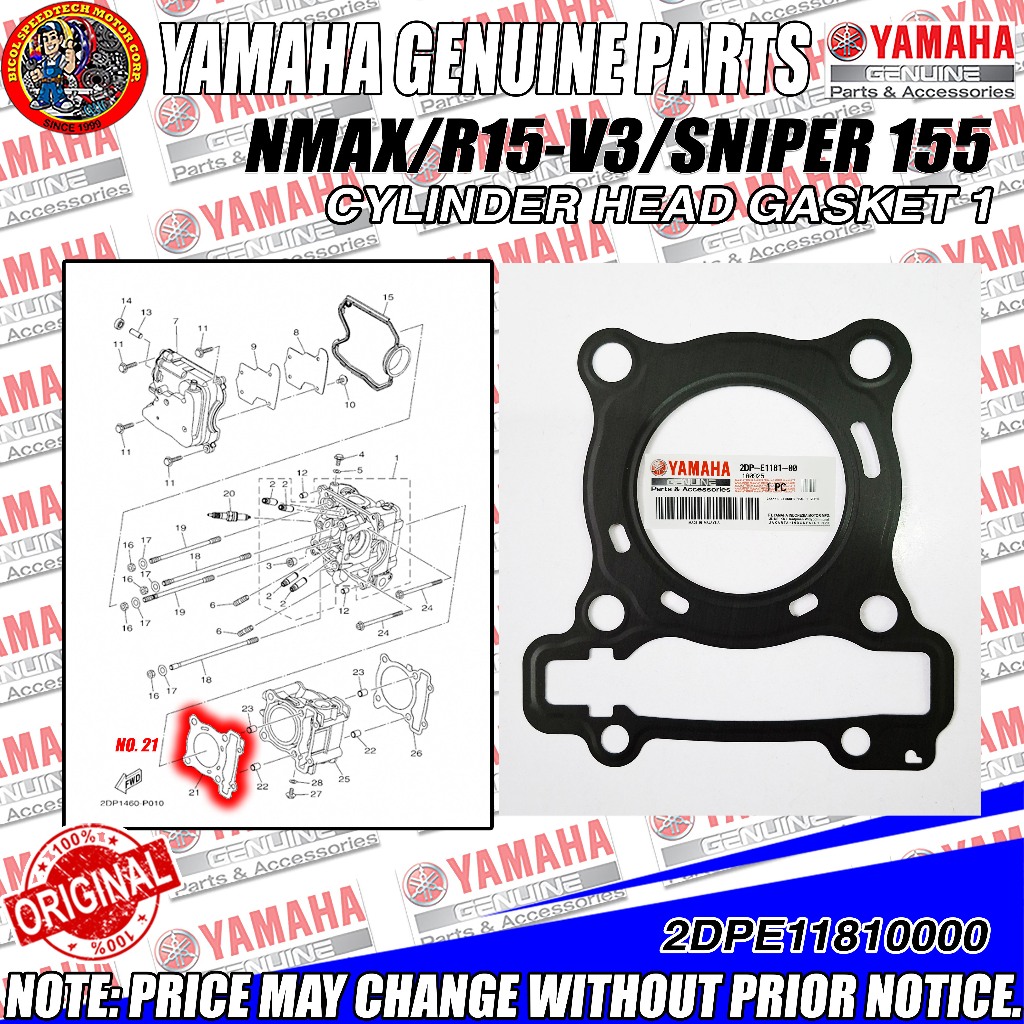 YAMAHA NMAX/R15-V3/SNIPER 155/AEROX V2 CYLINDER HEAD GASKET 1 (YGP ...
