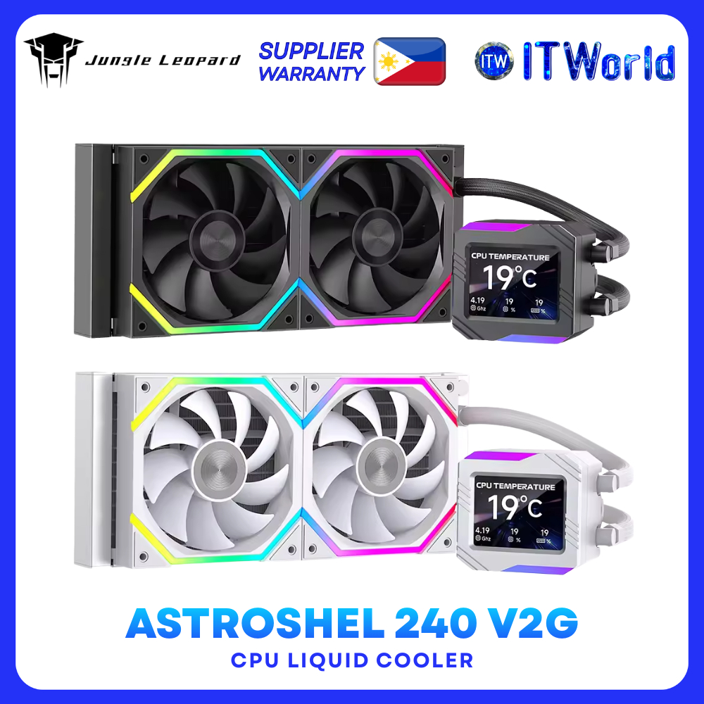 Jungle Leopard V2G Astroshel 240 ARGB LCD Water Cooling CPU Cooler ...