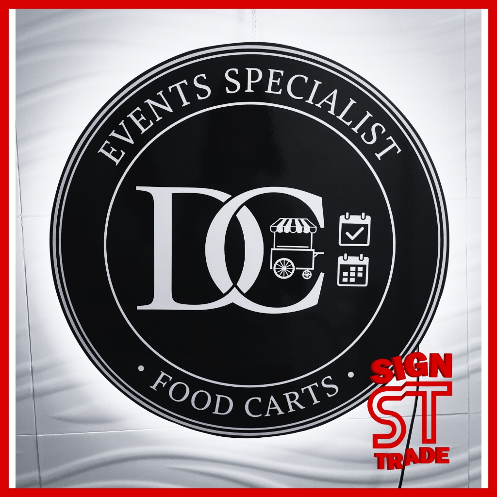 LIGHTED Sintra logo board | Sintraboard Signage with LIGHTS for INDOOR ...