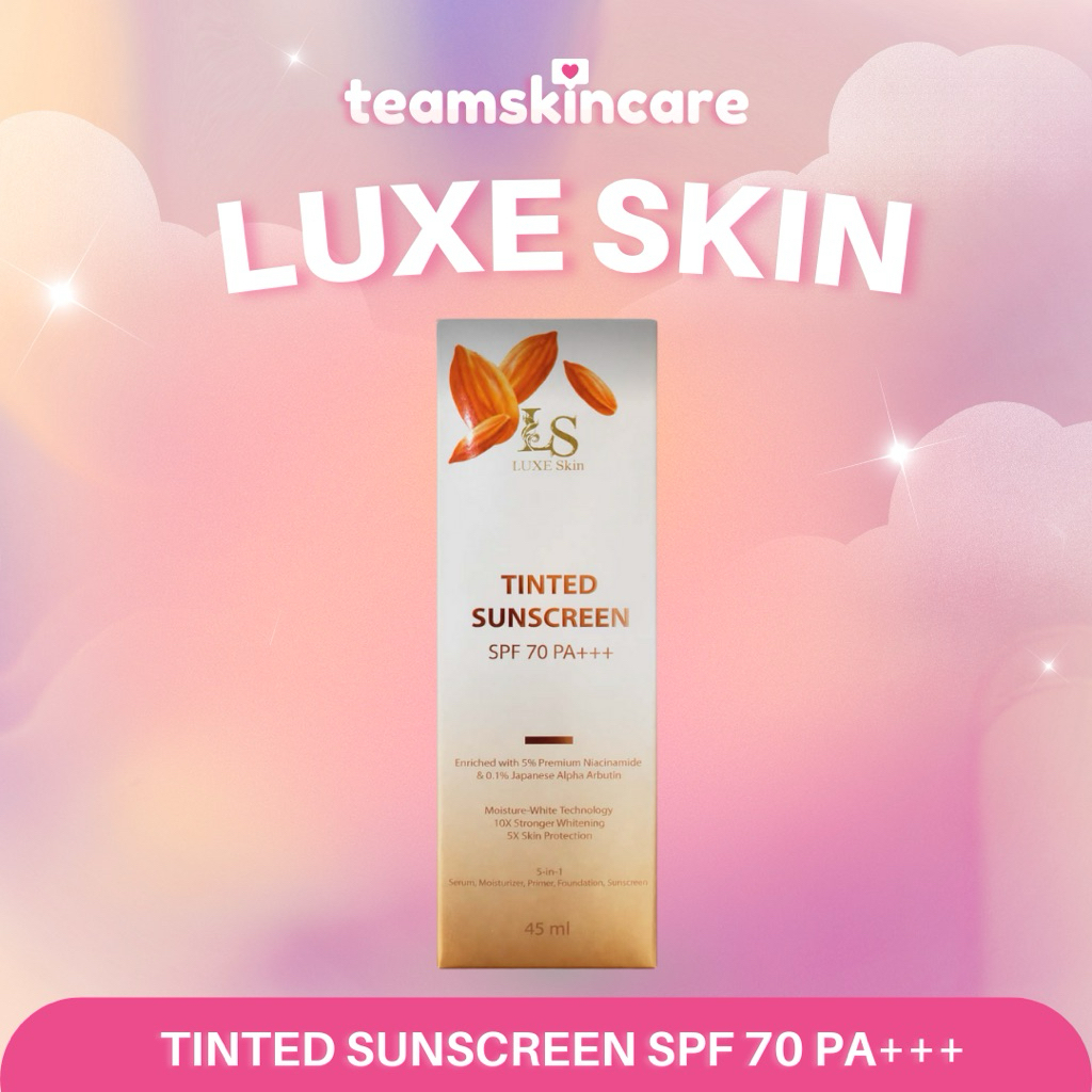 Luxe skin Tinted Sunscreen Ecran De Luxe Sunscreen Facial cleanser ...
