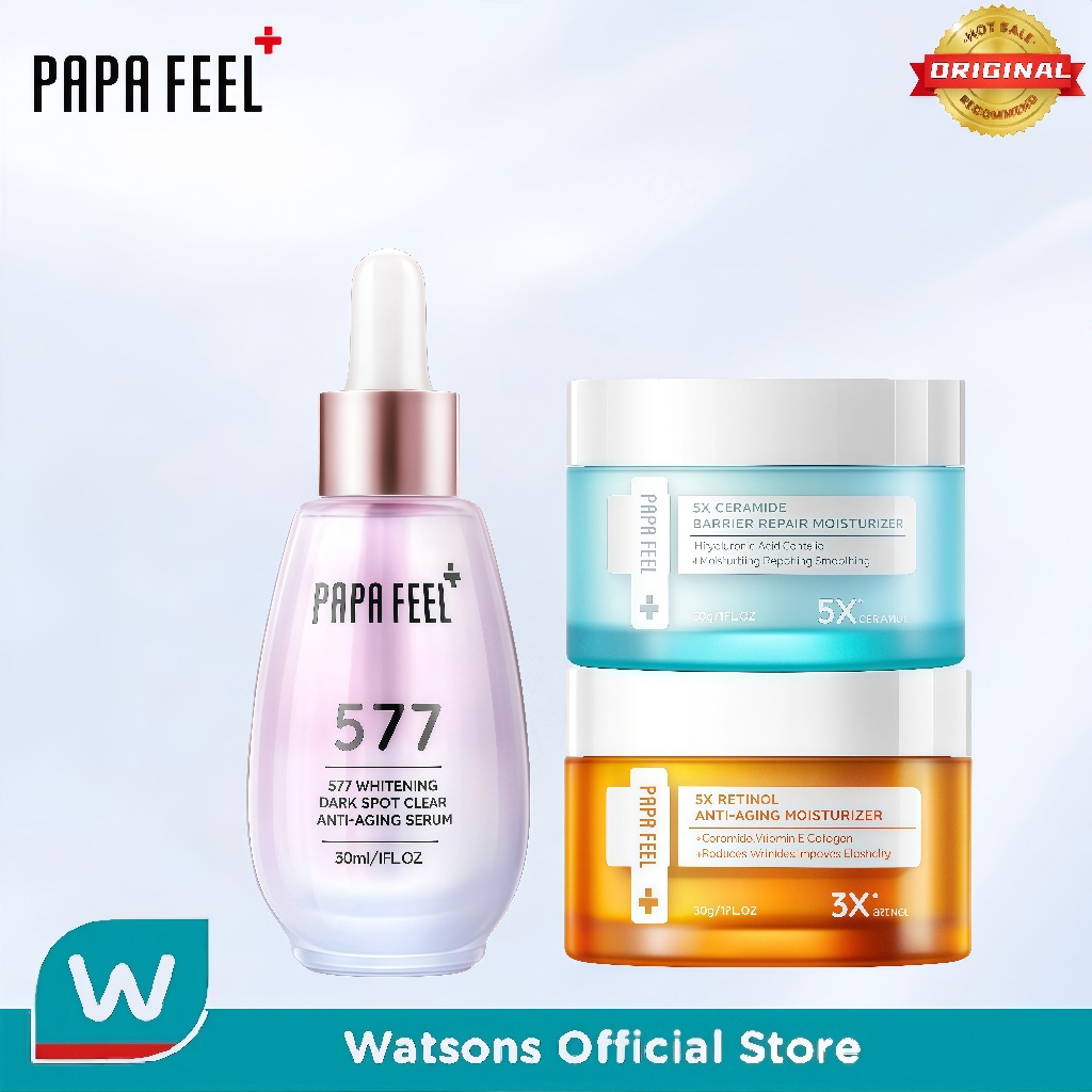 Papa FEEL [577 Brightening Boost 3Pcs-Set] 577 VC Niacinamide Arbutin ...