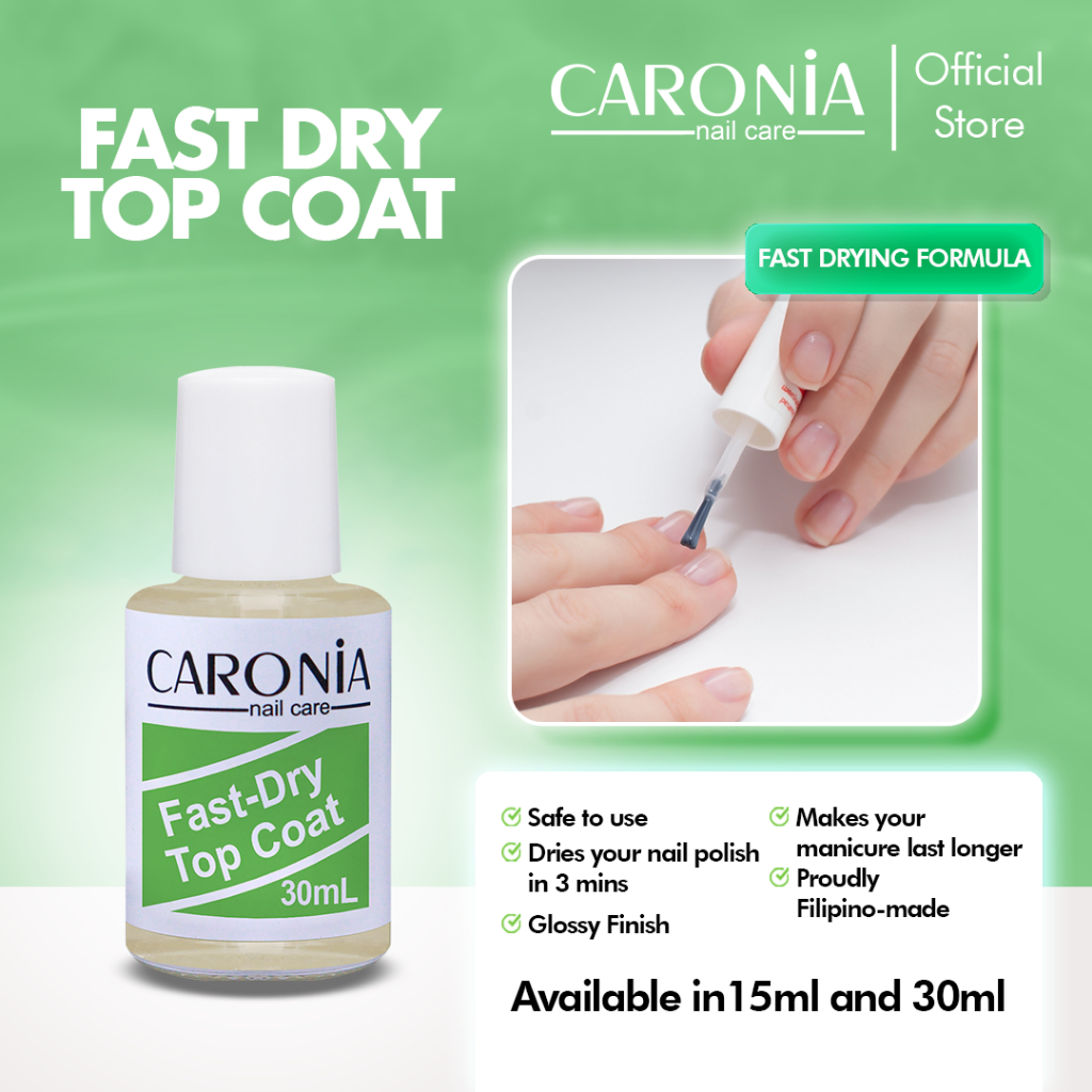 Caronia Fast Dry top coat in 30ml | Shopee Philippines