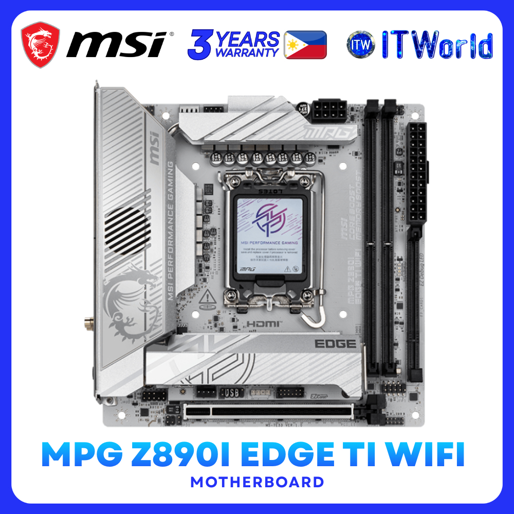 MSI MPG Z890I EDGE TI WIFI Intel Z890 Mini-ITX LGA1851 DDR5 WiFi 7 ...