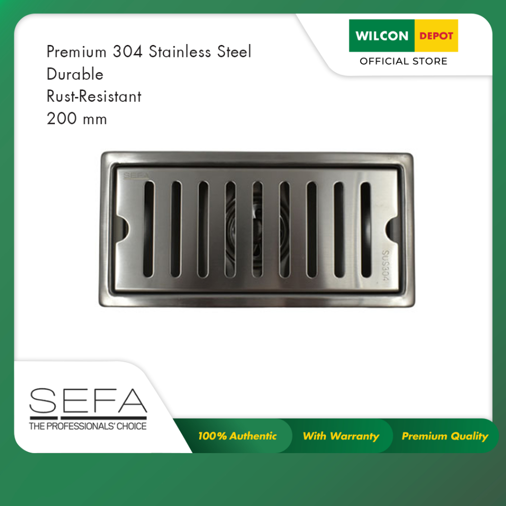 SEFA JOEL OT-65045-8 Floor Drain 200MM SS304 Stainless Steel | Shopee ...