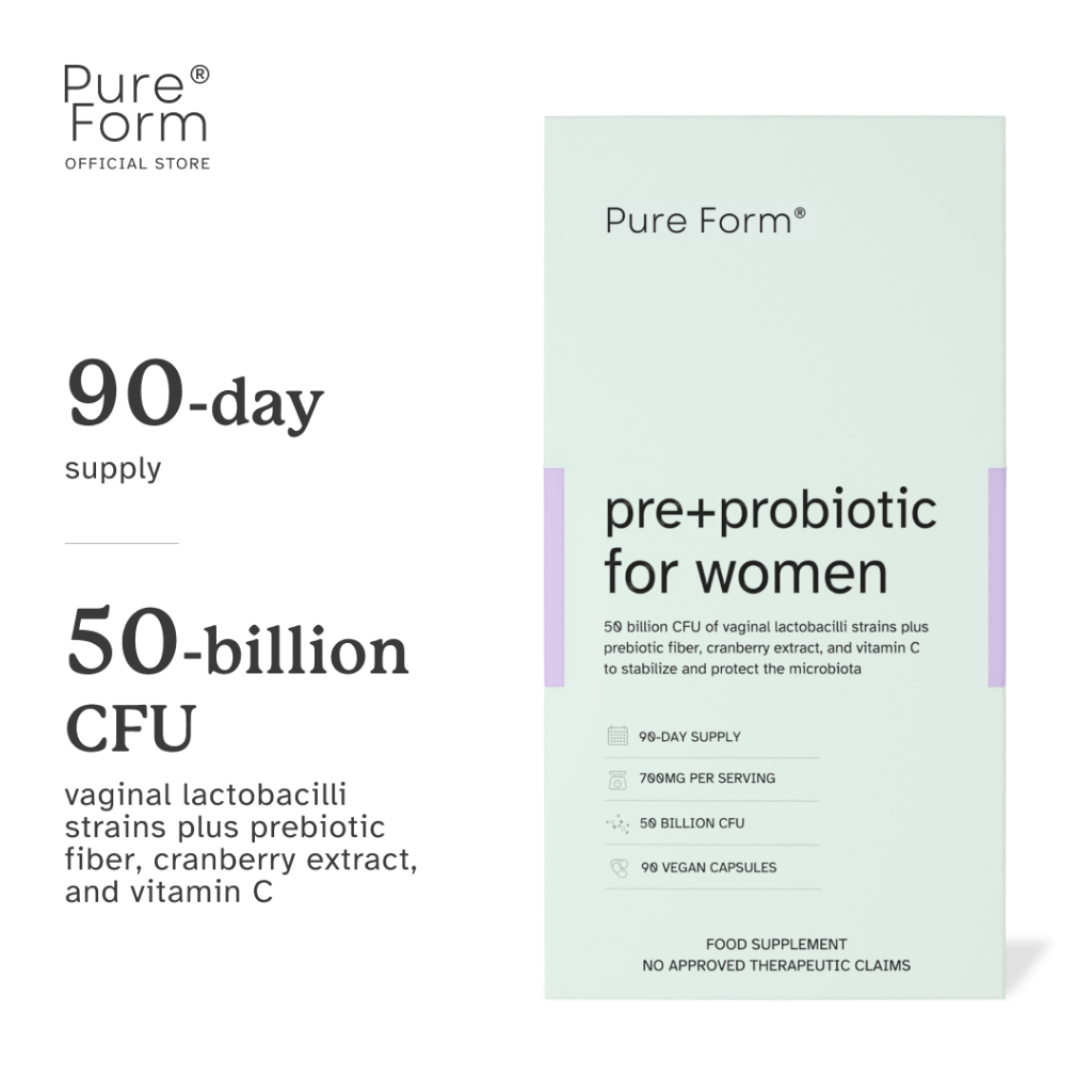 Pure Form® Pre + Probiotic for Women | 50 Billion CFU Vaginal Probiotic ...