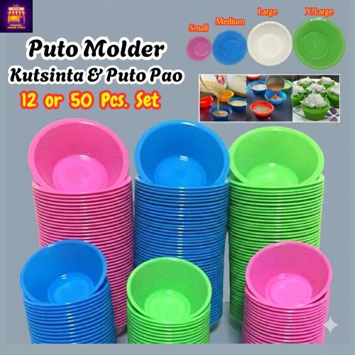Puto Plastic Molder Food Grade Cups for Puto Pao & Kutsinta Small, Med ...