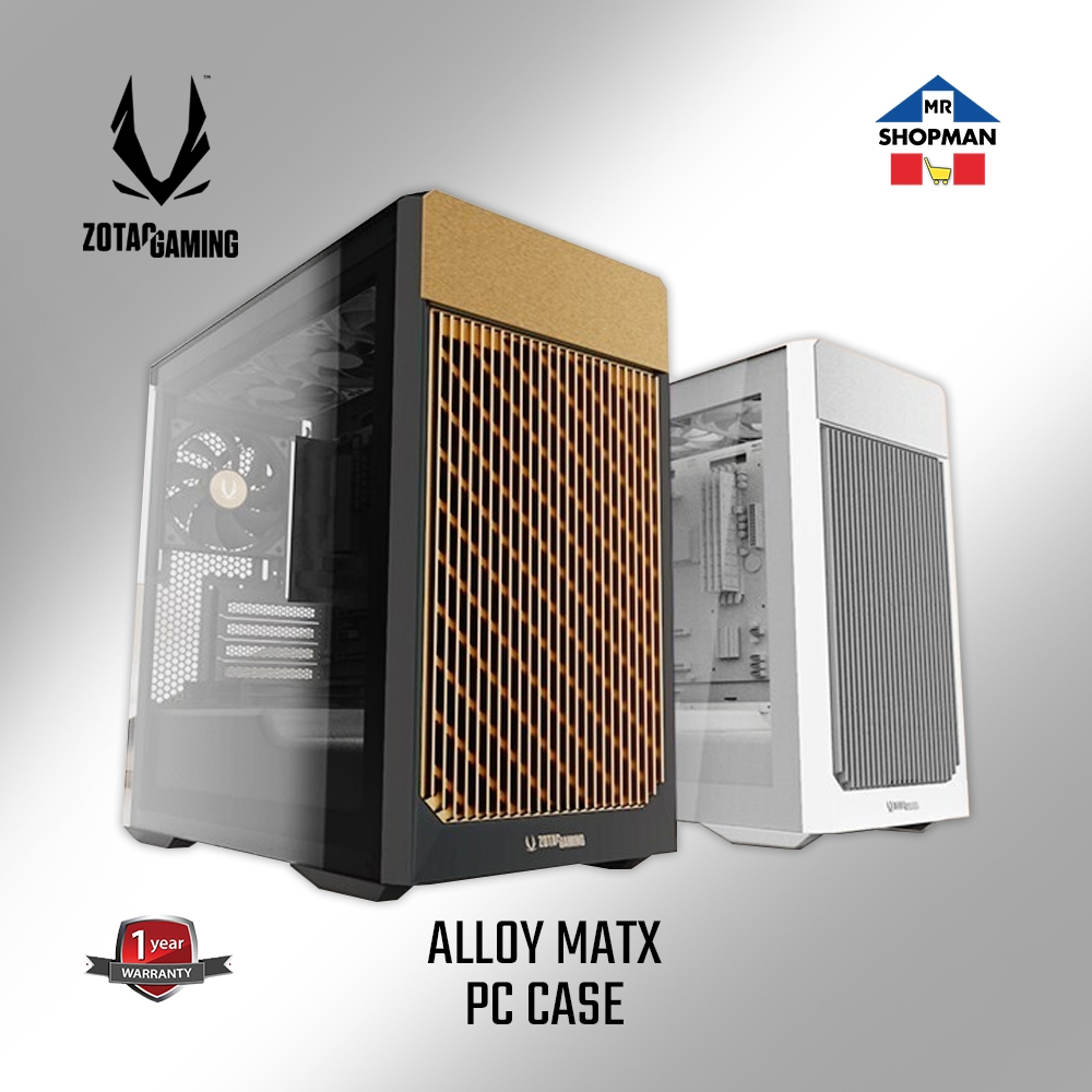 ZOTAC GAMING ALLOY MATX w/ 3 fans Tempered Glass Black | White Computer ...