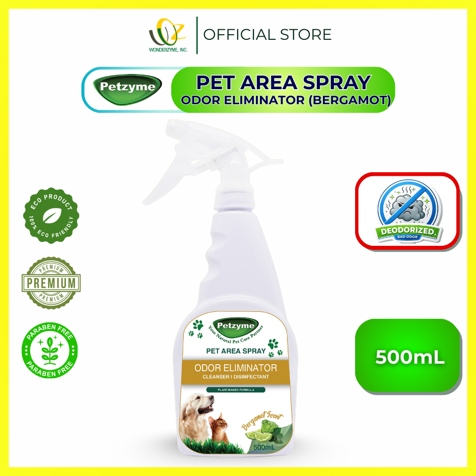 PETZYME Pet Area Spray Bergamot scent Odor Eliminator/ Disinfectant ...