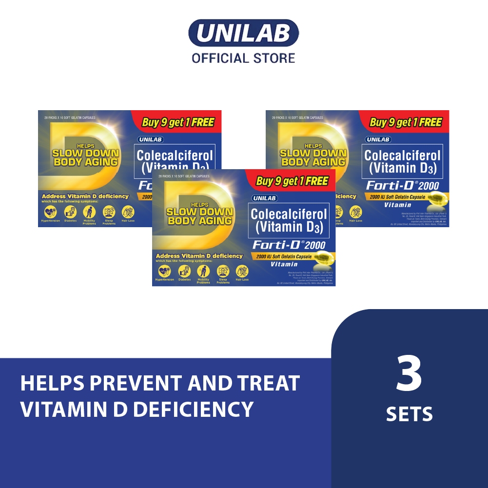Forti-D 2000IU 9+1 Promo Pack x 3 - For treatment of Vitamin D ...