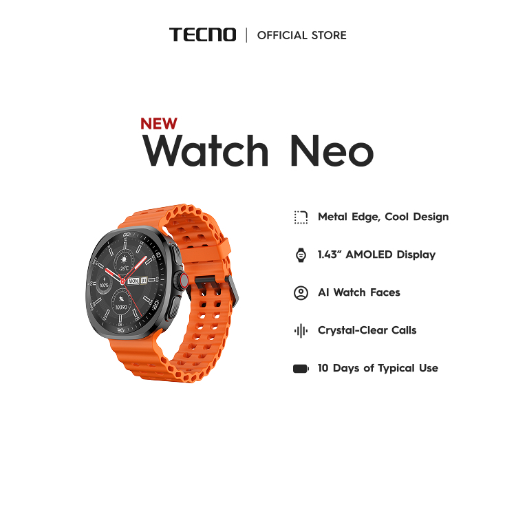 [NEW] TECNO WATCH NEO | 2.5D ANIMATION DISPLAY | AI WATCH FACES | 24/7 ...