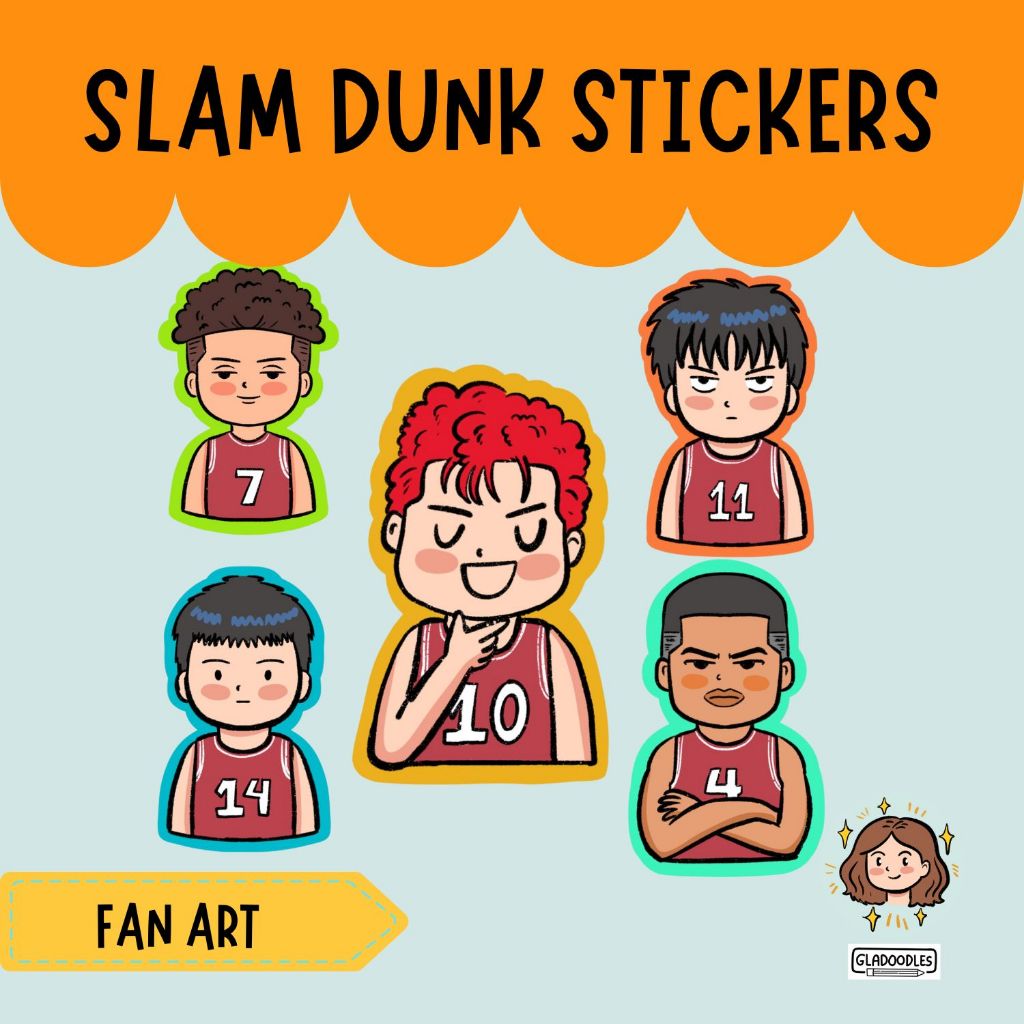 Slam Dunk Stickers | Anime Fan Art | Vinyl Matte Waterproof | Shopee ...