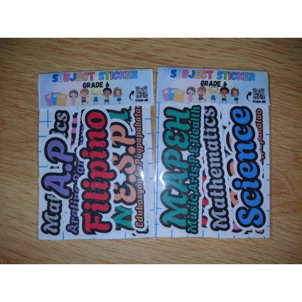 SCHOOL SUBJECT STICKER NOTEBOOK GRADE 4-10(WATER PROOF) | Shopee ...