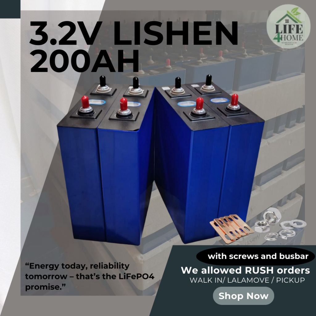 4PCS 200AH LISHEN 3.2V Lithium Ion Phosphate Rechargeable battery 200ah ...